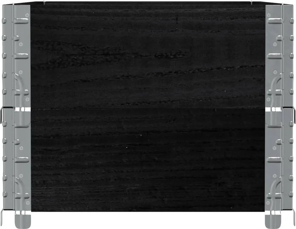 Zahradní truhlík černý 100 x 50 cm masivní borové dřevo 3295392