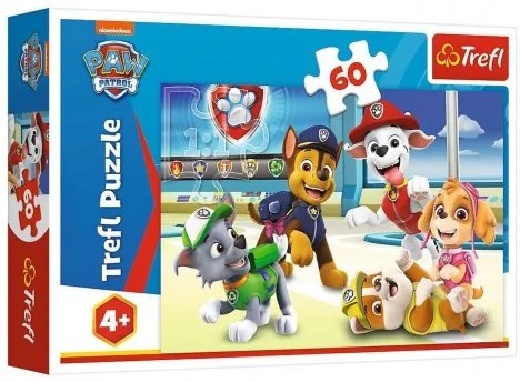 Puzzle Ve světě štěňat Tlapková patrola/Paw patrol 33x22 cm 60 dílků