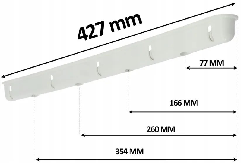 Erga Erga, stropní věšák na sušení prádla 5x160 cm, bílé, ERG-SEP-10SUSSUF5PP16