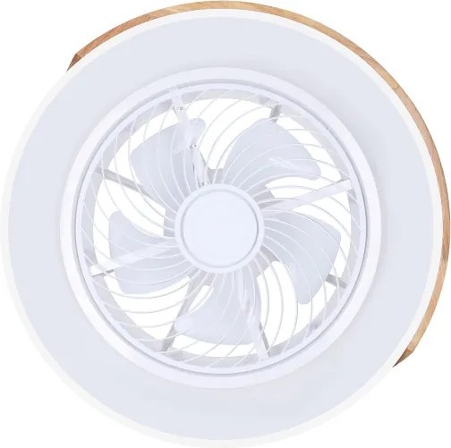 Brilagi-LED Stmív. svítidlo s ventilátorem LED/30W/230V 3000-6500K bílá/dub + DO