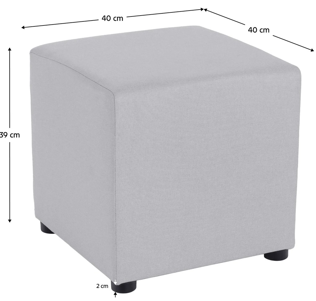 Kondela Taburet, látka Savana, světle šedá, REGOR