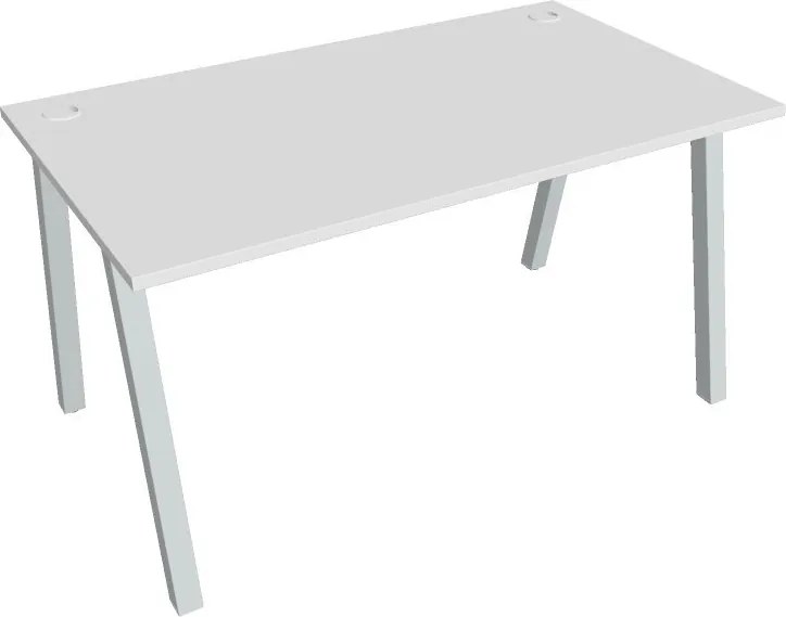Kancelářský pracovní stůl Hobis USA 1400, bílá RAL 9016, deskabuk