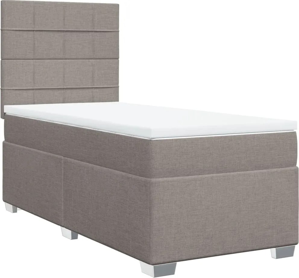 Box spring postel s matrací taupe 80x200 cm textil 3290319