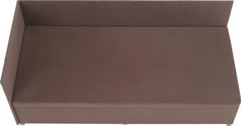 Válenda AURIA UNI 90x200 s úložným prostorem, hnědá Taupe Trinity 06 Kondela 0000395672