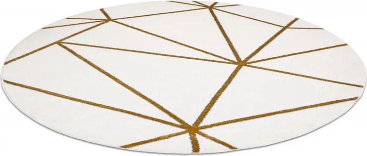 Dywany Łuszczów, AKCE: 120x120 (průměr) kruh cm Kusový koberec Emerald 1013 cream and gold kruh, bílá, ložnice