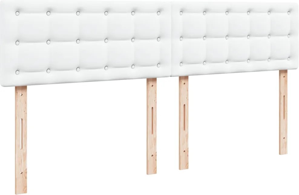 Box spring postel s matrací bílá 180x200 cm umělá kůže 3286133