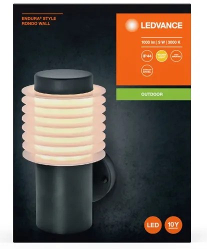 Ledvance - LED Venkovní nástěnné svítidlo RONDO LED/9W/230V IP44 antracit