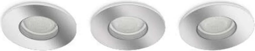 Philips Hue Xamento - Chytré zápustné LED svítidlo, chrom, 3 ks 929003812901