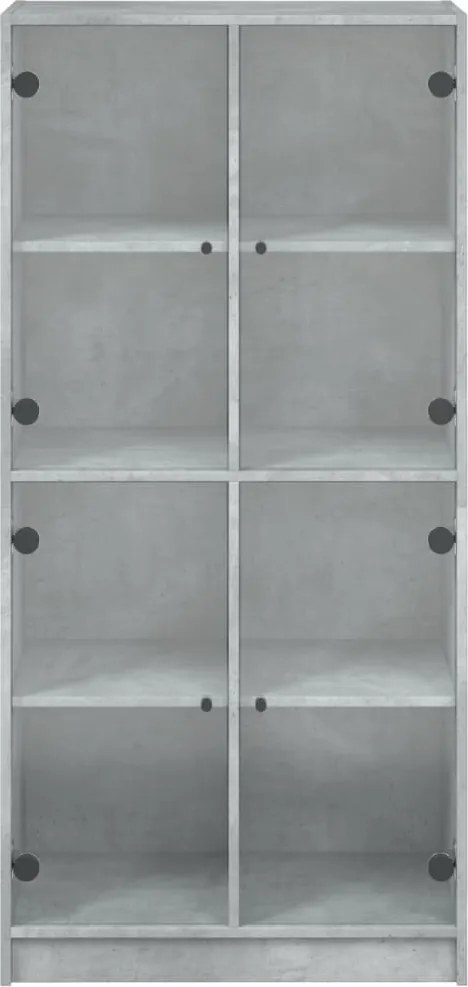 Highboard s dvířky betonově šedý 68x37x142 cm kompozitní dřevo 3295860