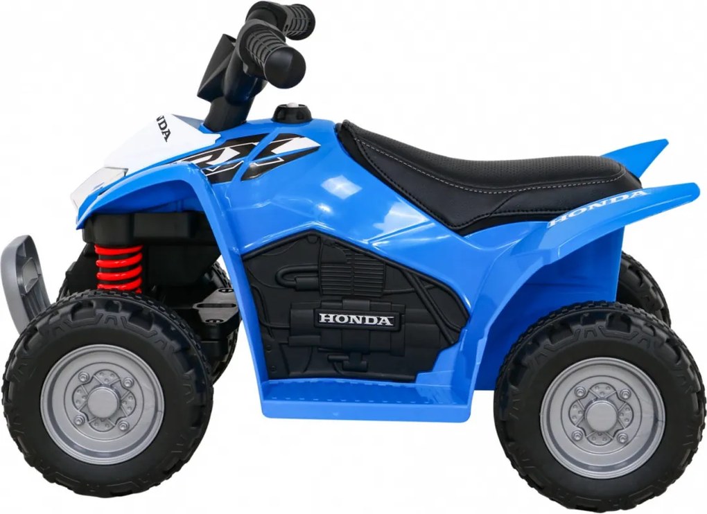 Ramiz Čtyřkolka Honda 250X TRX na baterie modrá + klakson + LED + ekokůže