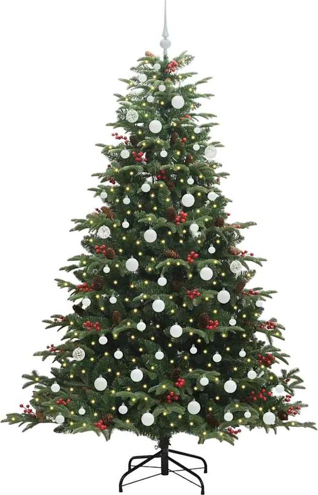Umělý vánoční stromeček Zelená 210 cm PVC, kov a plast 3395562