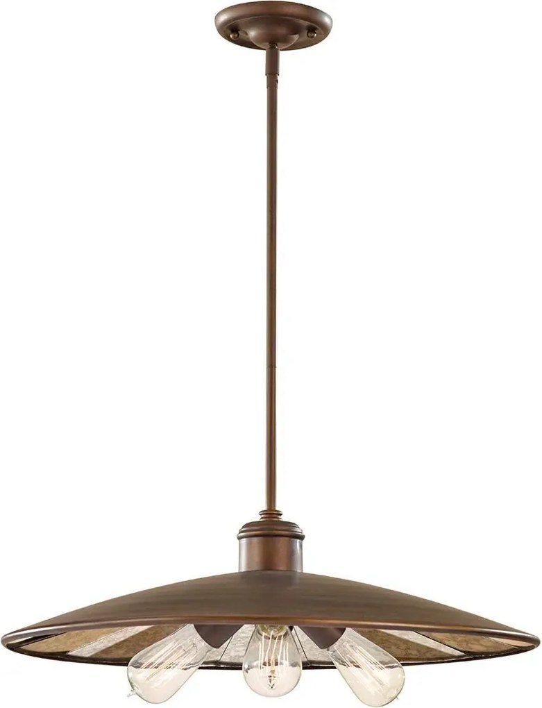 Retro lustr Elstead Urban Renewal 3xE27 Bronz