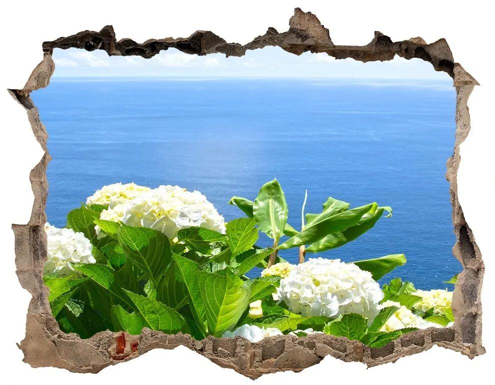 Wallmuralia Nálepka fototapeta 3D Květiny nad mořem 95x64 cm