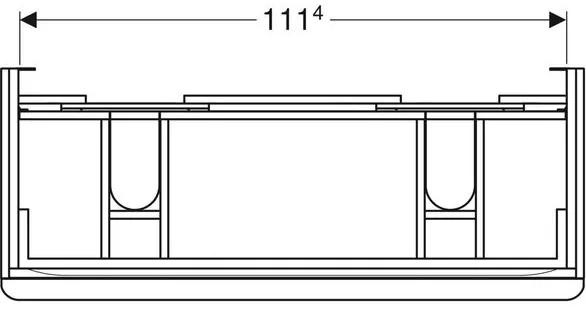 Geberit Smyle Square Koupelnová skříňka pro dvojumyvadlo 118,4 cm, láva 500.356.JK.1