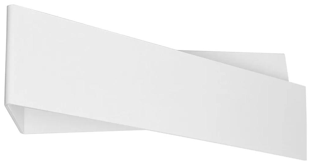 Linea Light 6986 Zig Zag, italské nástěnné svítidlo z hliníku v bílé úpravě, 1x17W (energeticky úsporné), 43cm