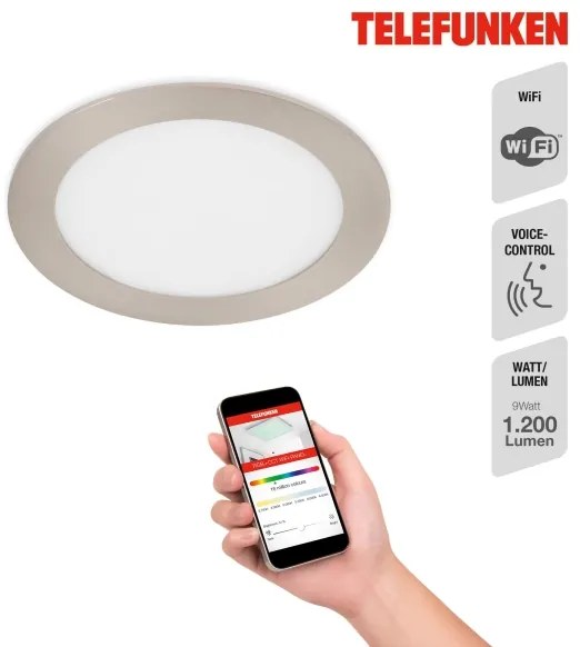 Telefunken 309402TF - LED RGBW Stmívatelné svítidlo LED/12W/230V IP23 Wi-Fi Tuya