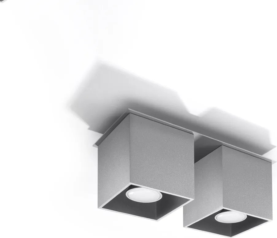 Sollux Lighting Stropní svítidlo QUAD 2 šedé