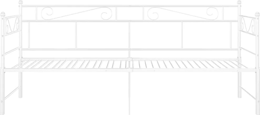 Rám vysouvací postele/pohovky bílý kovový 90 x 200 cm 324771