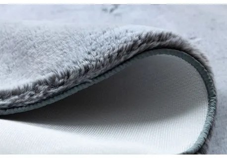 Kusový Kulatý pratelný koberec LAPIN shaggy, protiskluzový, šedá / slonová k velikost kruh 160 cm | krásné koberce cz