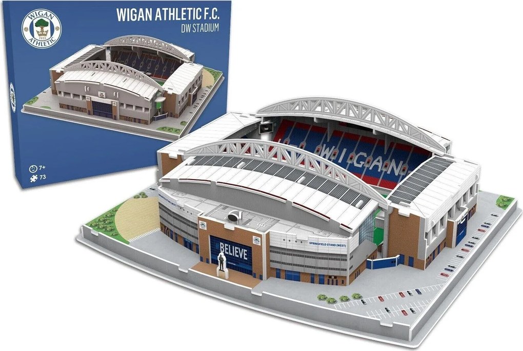 3d puzzle stadium 3d replica 3d puzzle stadion dw - wigan athletic 73 dílků