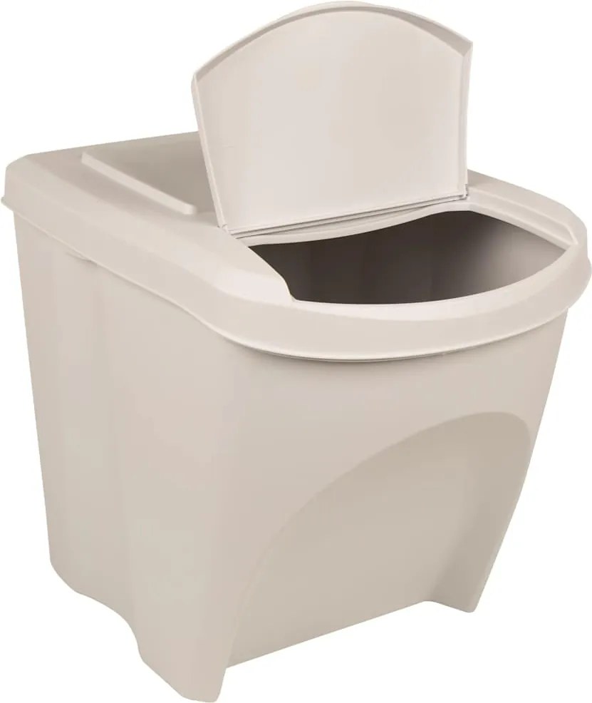 Stohovatelné koše na odpadky 3 ks bílé 75 l polypropylen 152199