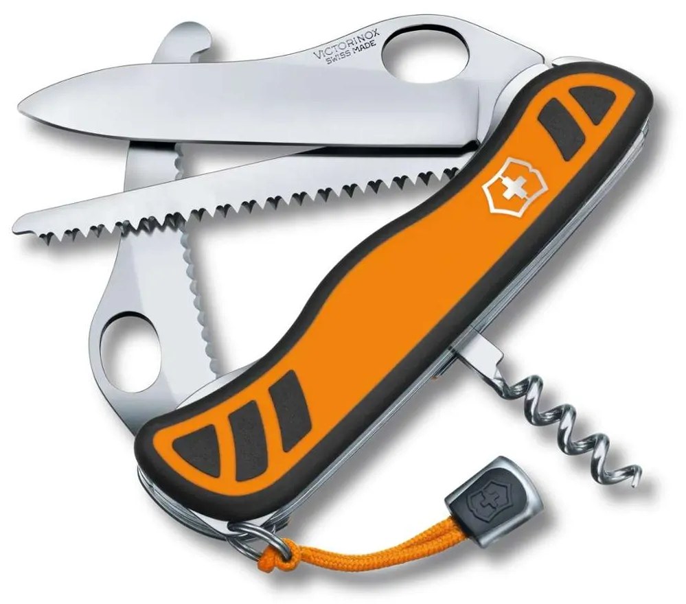 VICTORINOX - Velký kapesní nůž Hunter XT Grip, 6 funkcí, oranžová 0.8341.MC9