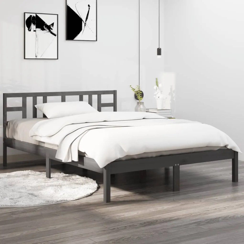 Rám postele bílý masivní dřevo 100 x 200 cm
