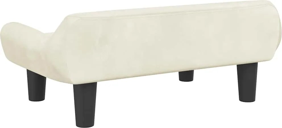 Pelíšek pro psy krémový 70 x 40 x 24 cm samet 171957