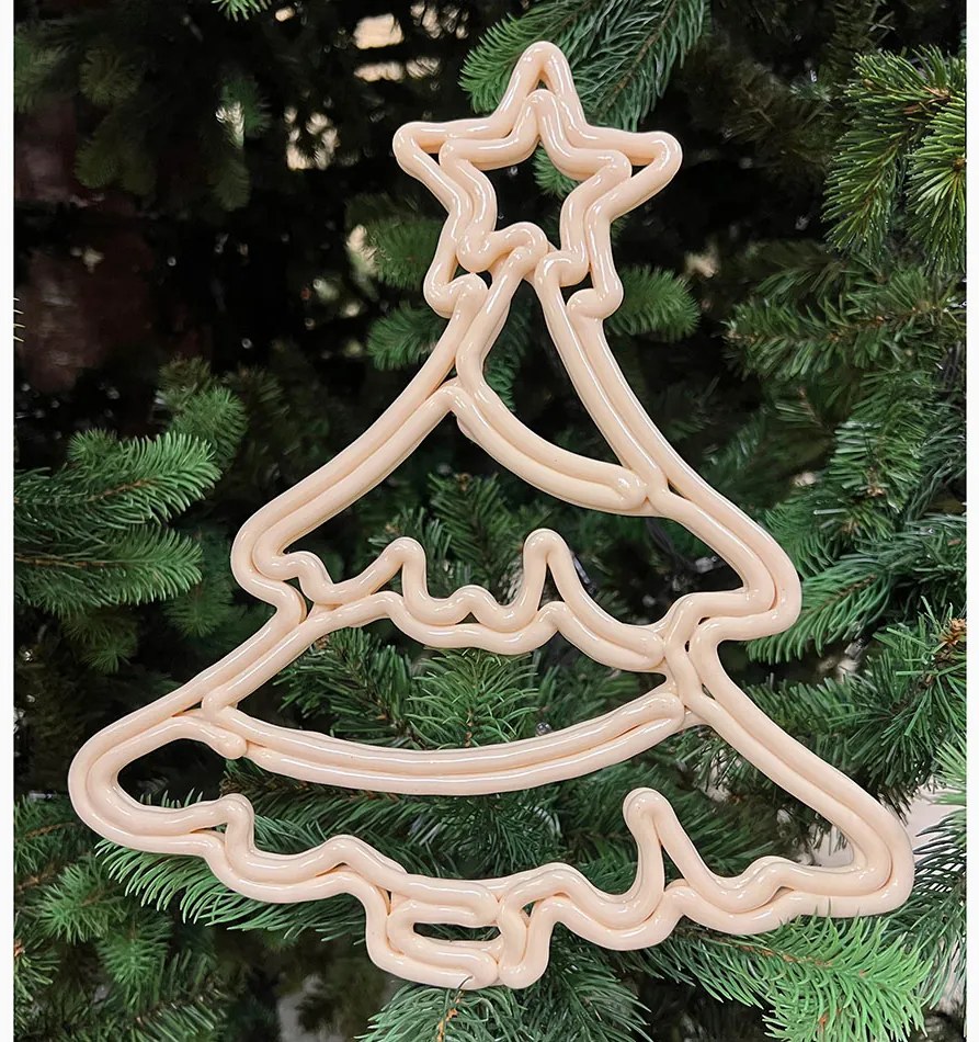 ECOprint vánoční ozdoba stromeček 30 cm bílá, 3D tisk, plast, venkovní