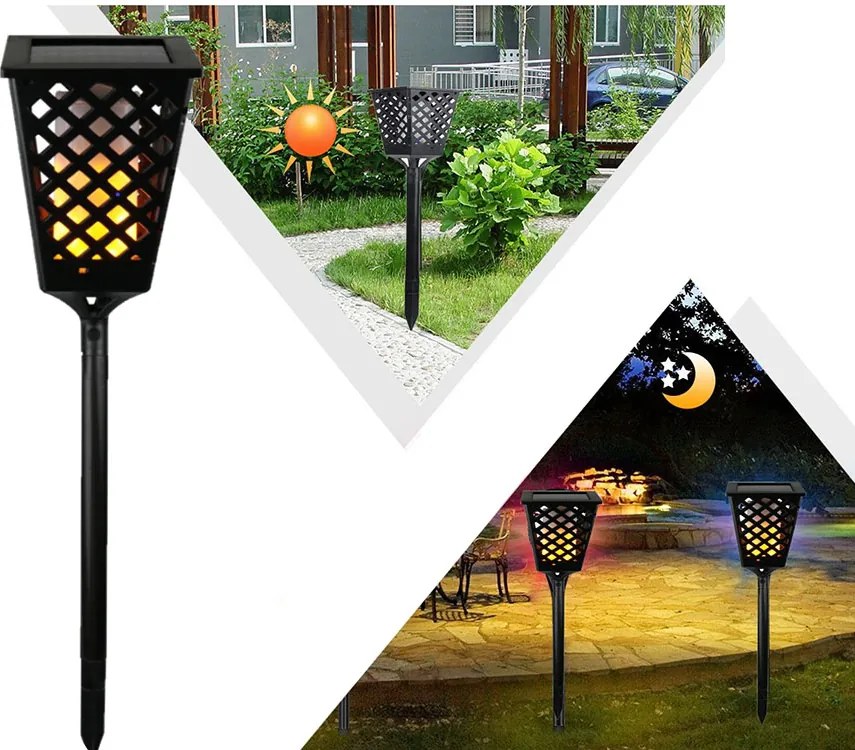 Verk Group Solární zahradní lampa svítilna lucerna senzor