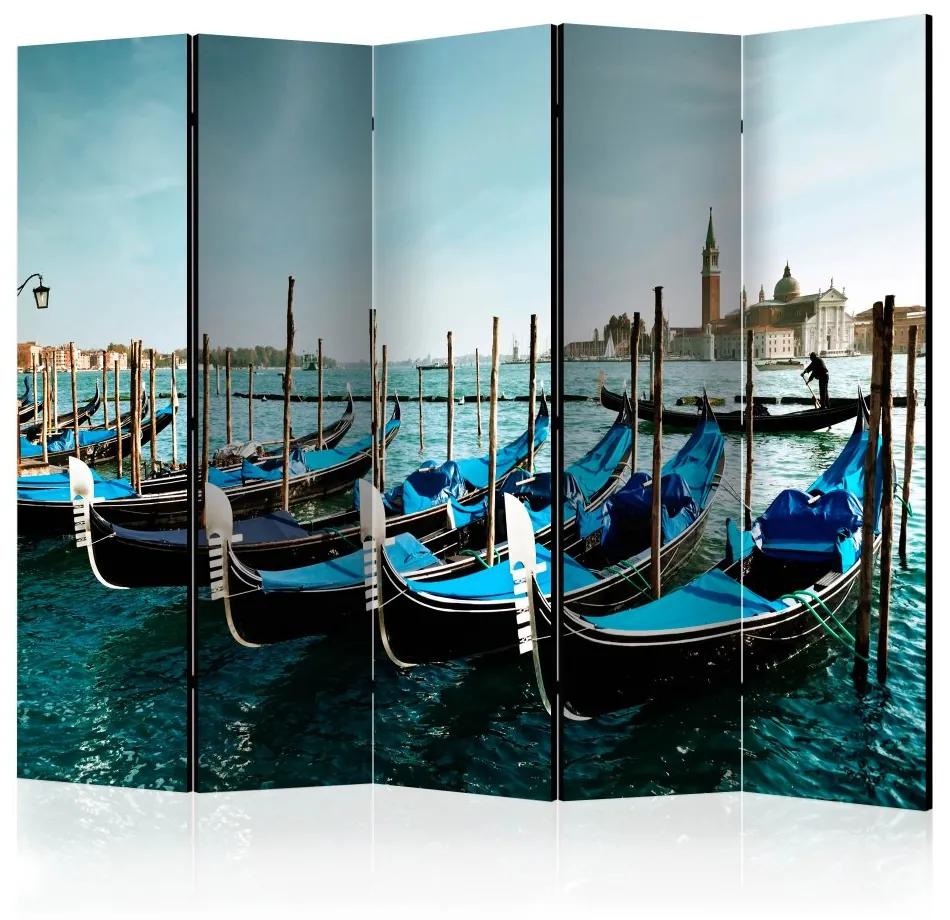 Paraván Gondolas on the Grand Canal Venice Dekorhome 225x172 cm (5-dílný)