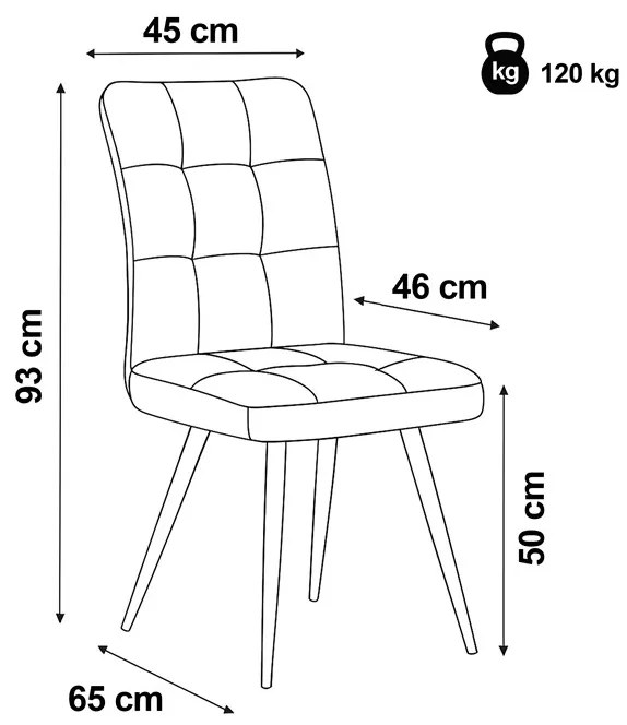 Autronic Jídelní židle DCL-D1250 Barva potahu: Šedá