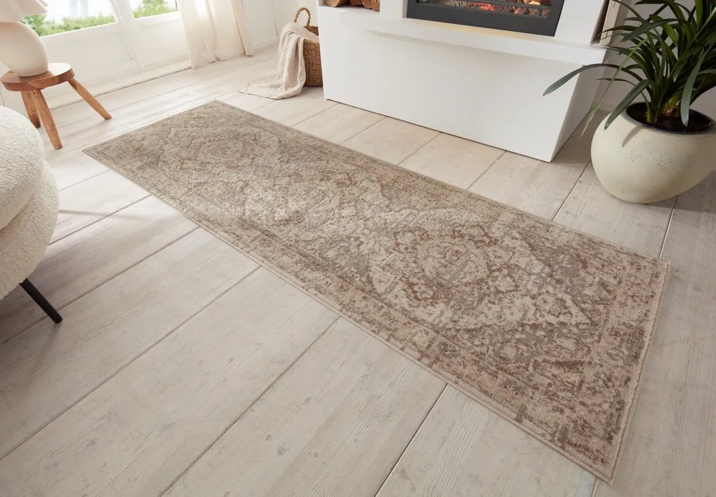 Hanse Home, Kusový koberec Terrain 105597 Sand Cream Brown, 160x235, hnědá, ložnice