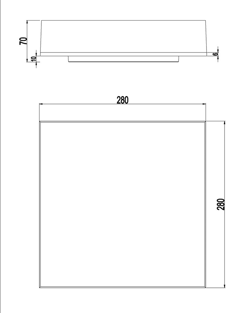 TOP LIGHT Světlo nástěnné-stropní Boxter H30 CCT, Bílá