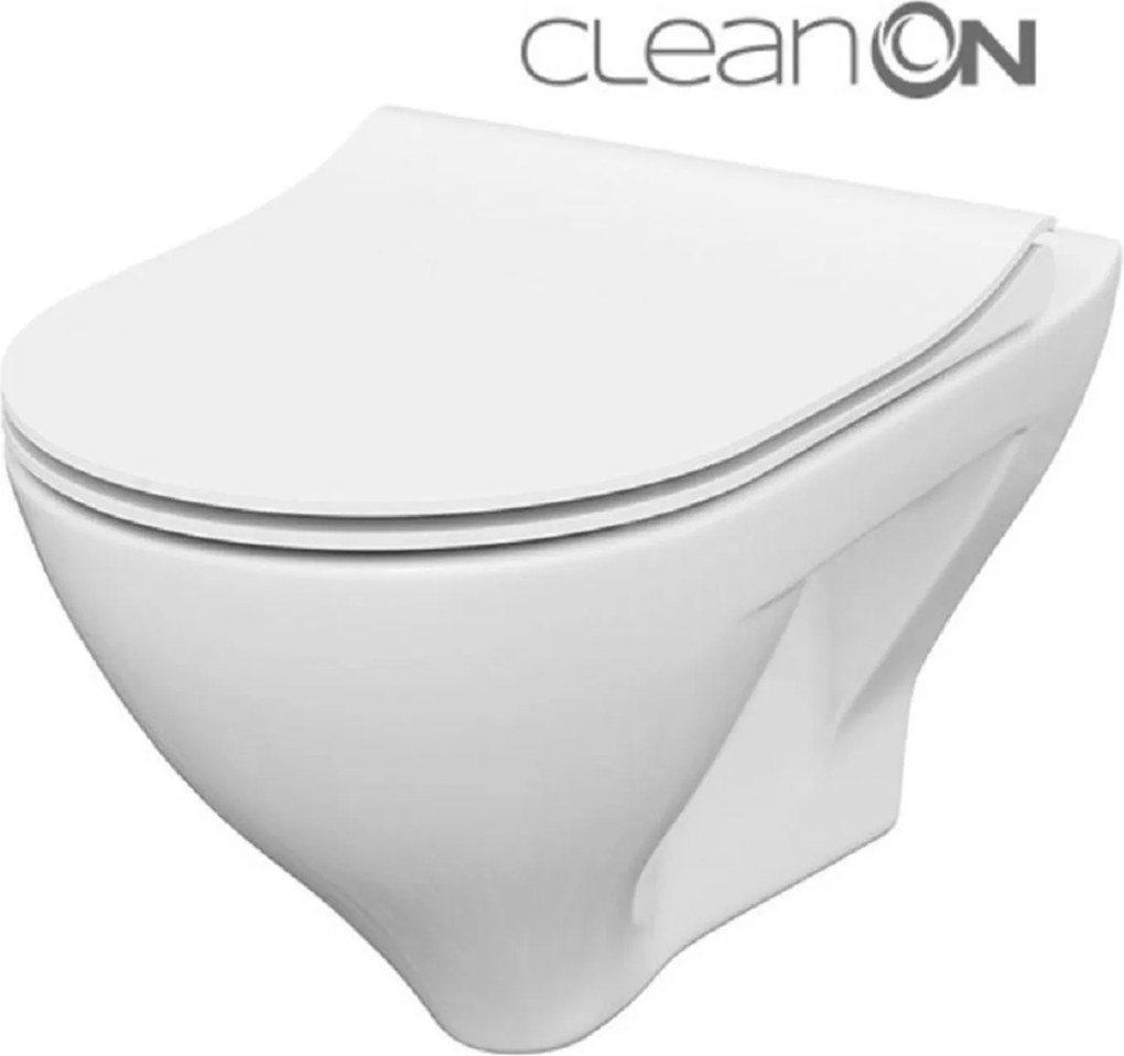 Cersanit Závěsná WC mísa Mille Clean On + WC sedátko Slim