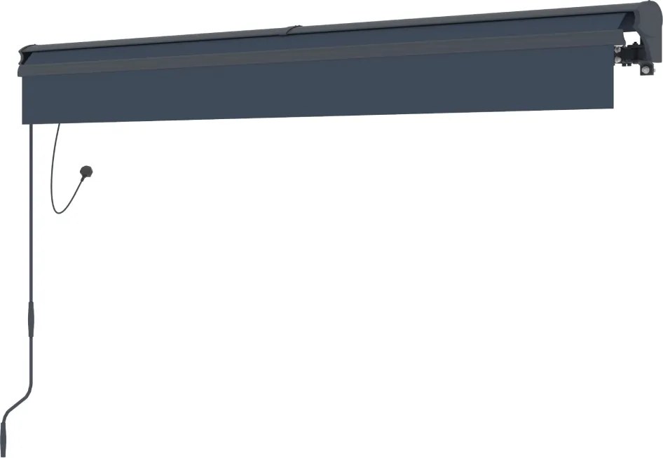 Elektrická markýza s LED osvětlením BestBerg BBSU-EL295CG / 295 x 250 cm / šedá
