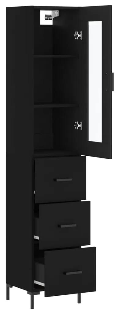 Skříň highboard černá 34,5 x 34 x 180 cm kompozitní dřevo,  3199234