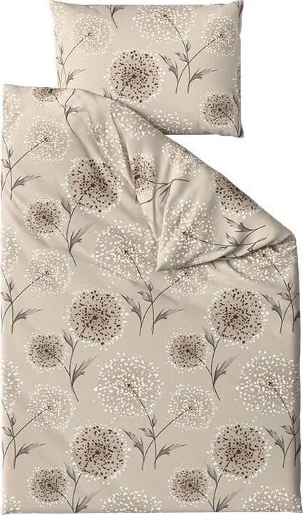 Krepové povlečení PAMPELINO POLY světle hnědé Rozměr povlečení: 70 x 90 cm | 140 x 200 cm