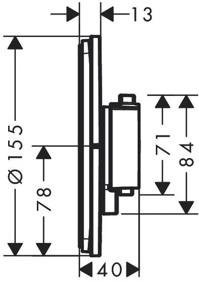 Hansgrohe ShowerSelect Comfort S Termostatická podomítková baterie, kartáčovaný černý chrom 15559340