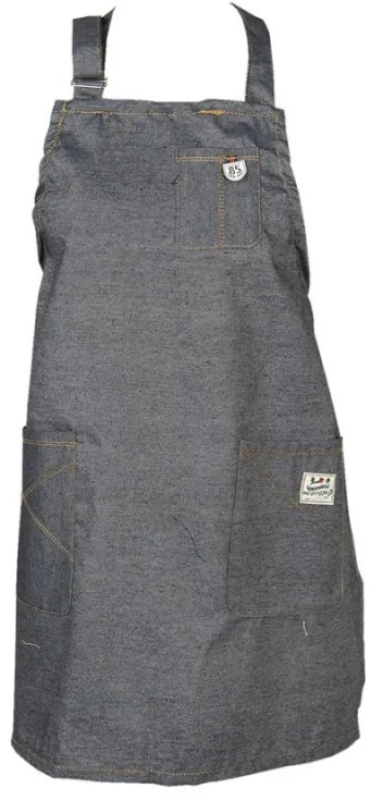 Kuchyňská zástěra v šedém denim provedení – 70x65 cm