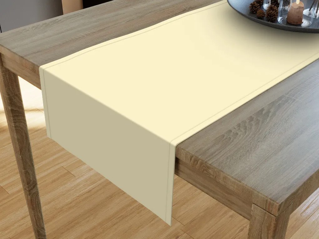 Goldea bavlněný běhoun na stůl - smetanový 20x120 cm