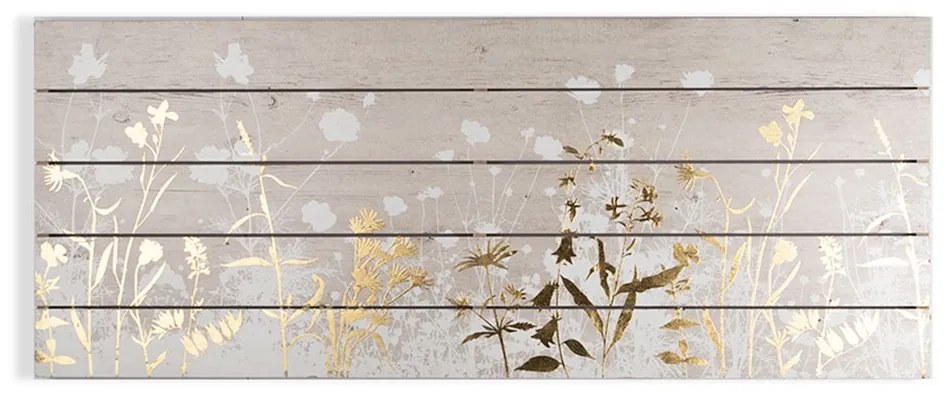 Obraz - tisk na dřevě - Metallic Meadow 104588, Wall Art, Graham Brown
