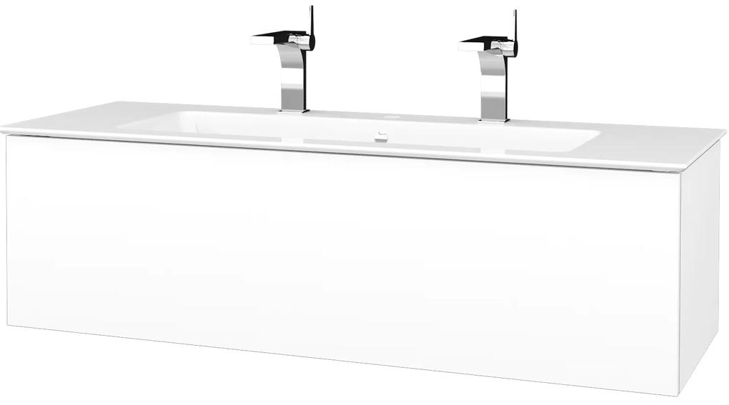 Dřevojas Koupelnová skříň VARIANTE SZZ 120 (umyvadlo Pura) Varianta: N01 Bílá lesk / D06 Ořech