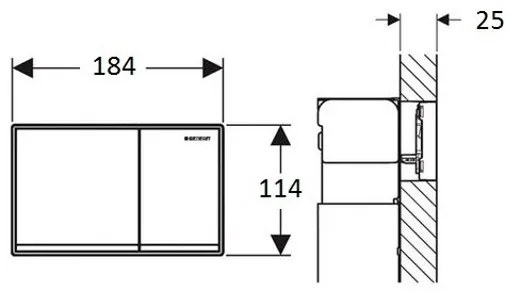 Geberit Omega 60 Ovládací tlačítko černá 115.081.SJ.1