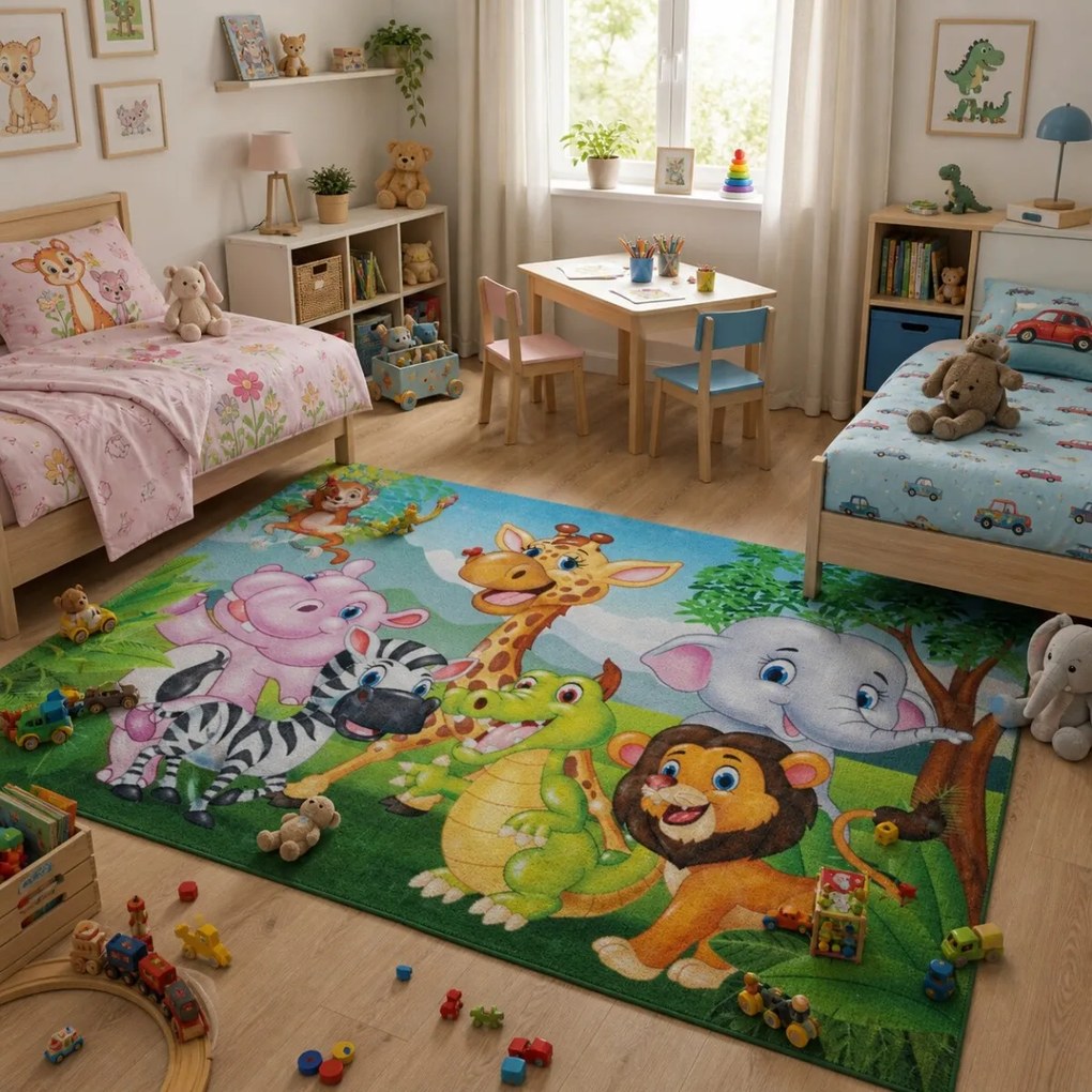 Obsession, Dětský kusový koberec Torino kids 239 JUNGLE, 120x170, vícebarevná, dětský pokoj