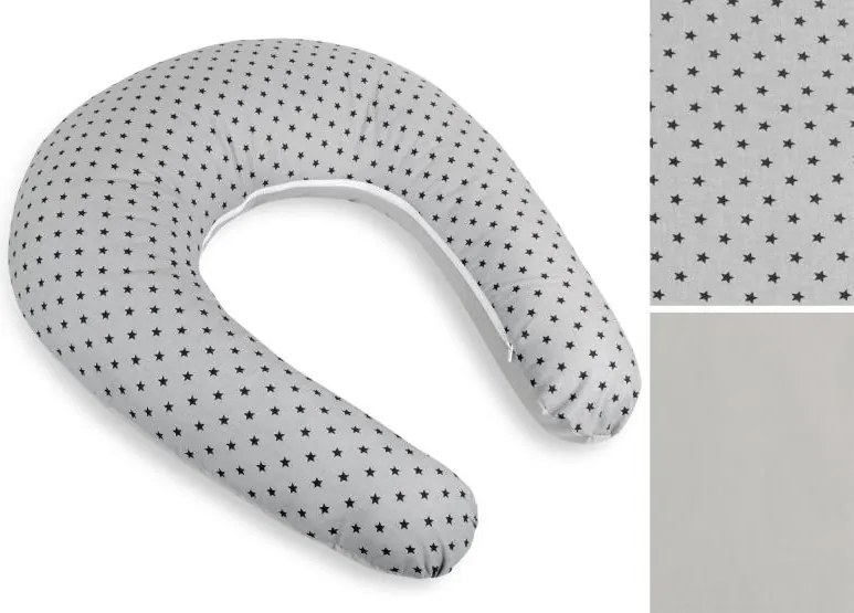 Bellatex Povlak na kojicí polštář na zip Šedá 180 cm, po obvodu