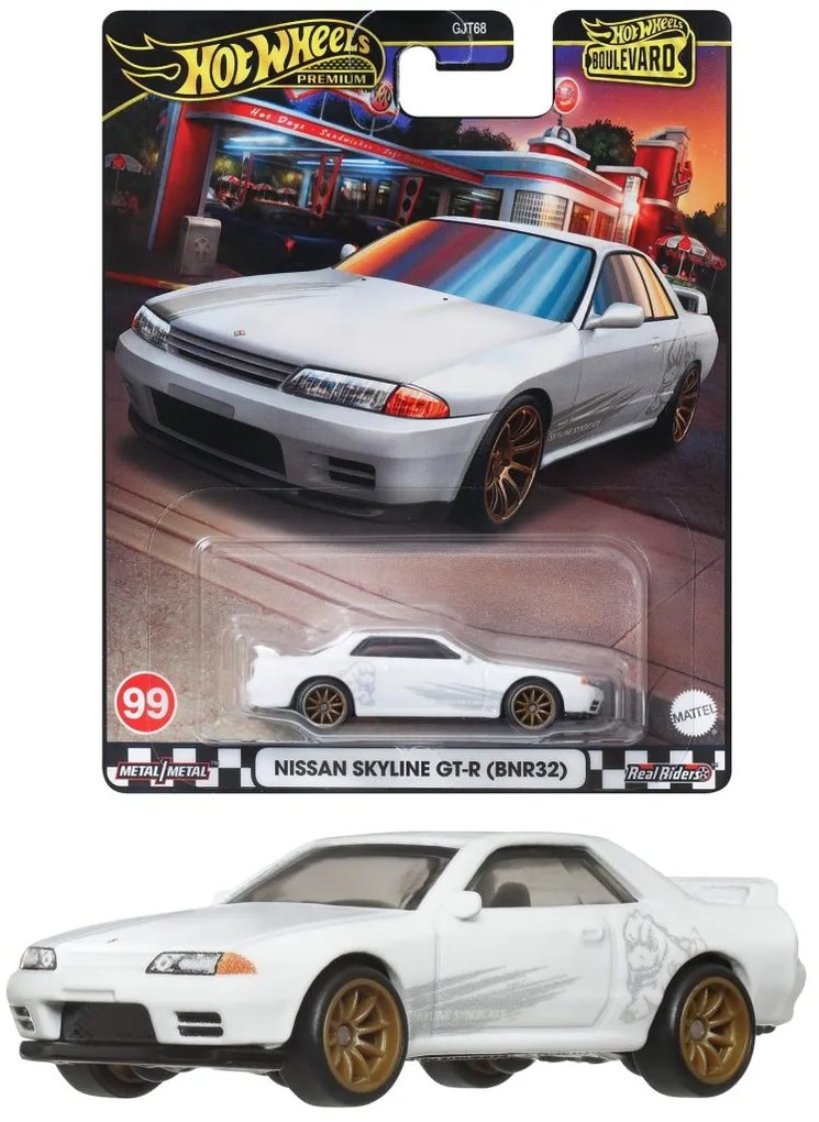 Hot wheels boulevard nissan skyline gt-r (bnr32), mattel hrt74