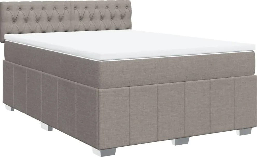 Box spring postel s matrací taupe 140x200 cm textil 3289402