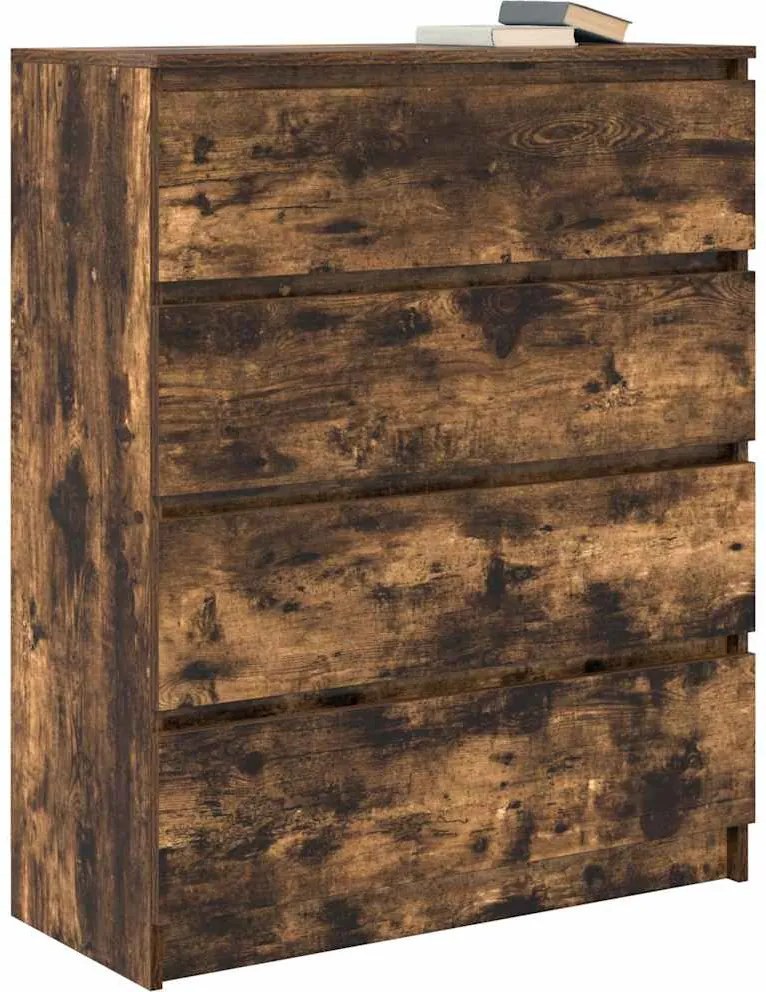 Příborník kouřový dub 80x35x99 cm kompozitní dřevo 3328484