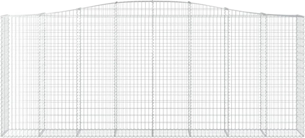Klenuté gabionové koše 3 ks 400x50x160/180cm pozinkované železo 3145996